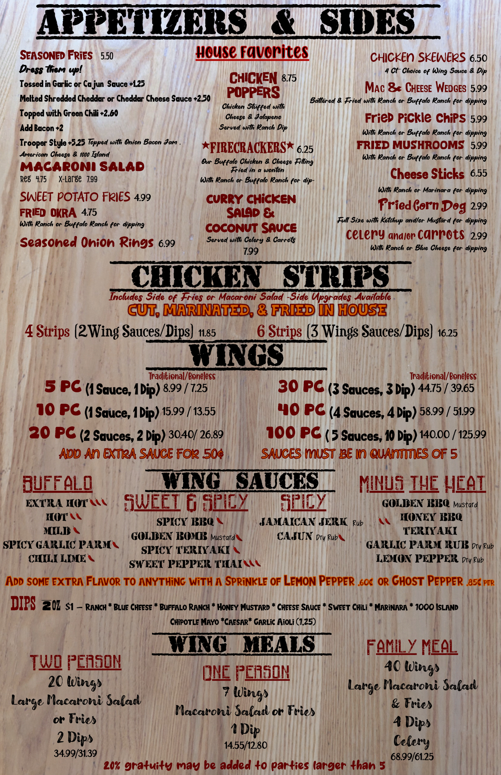 Our Food – Springs Wings